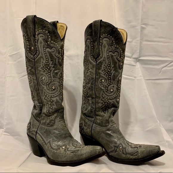 Corral | Shoes | Corral G30 Western Boots Black Gray Snip Toe 85 | Poshmark